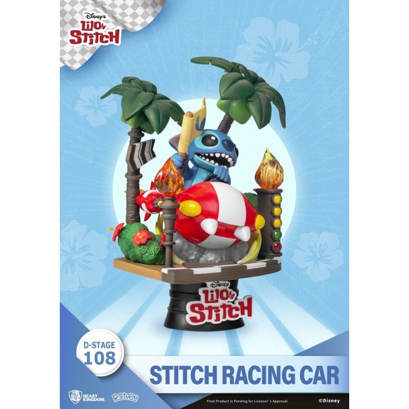 Lilo & Stitch - Lilo et Stitch diorama PVC D-Stage Stitch Racing Car 15 cm