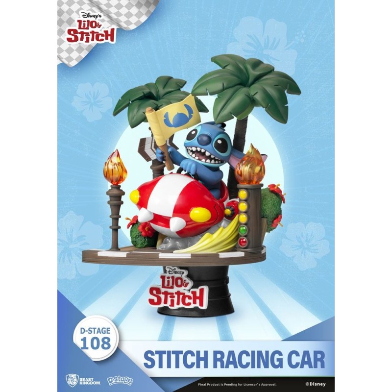 Lilo & Stitch - Lilo et Stitch diorama PVC D-Stage Stitch Racing Car 15 cm