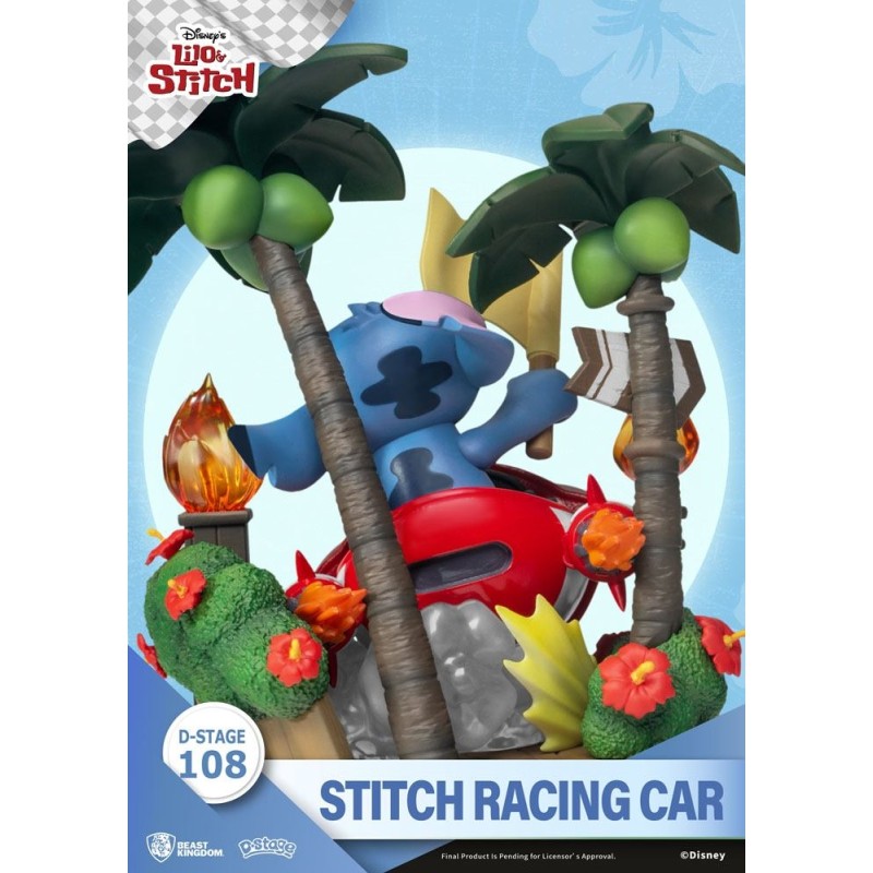 Lilo & Stitch - Lilo et Stitch diorama PVC D-Stage Stitch Racing Car 15 cm