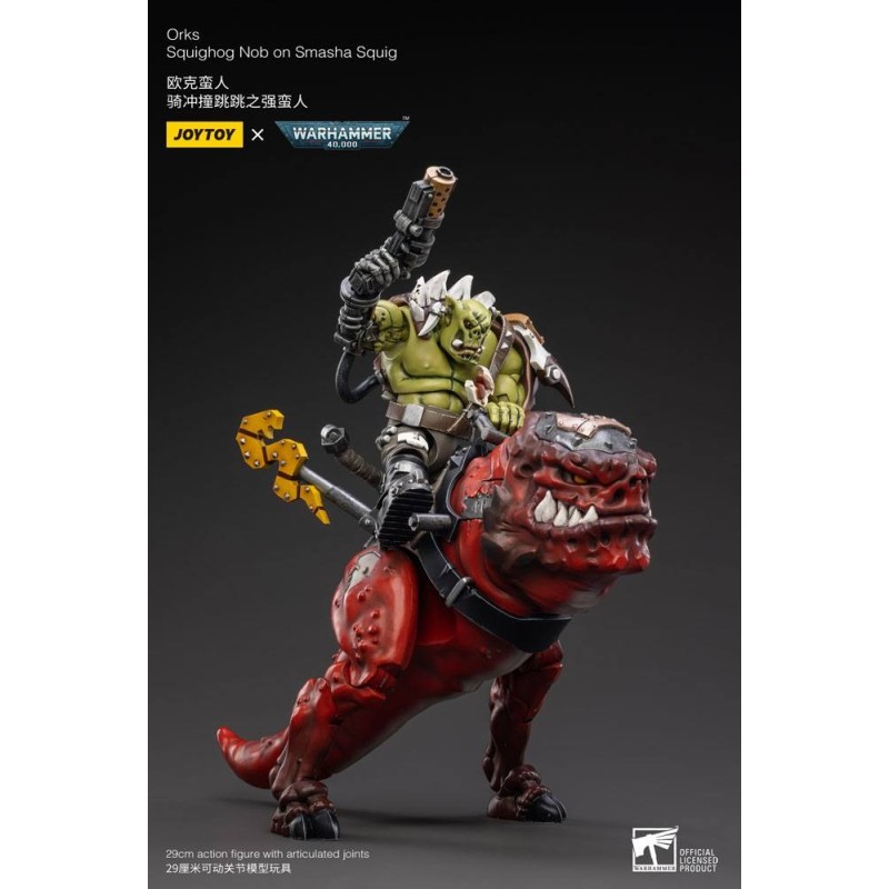 Warhammer 40k - Figurine 1/18 Orks Squighog Nob On Smasha Squig
