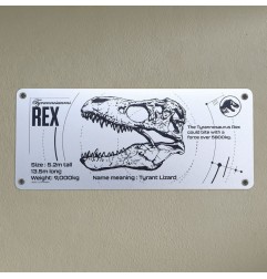 Jurassic Park - Panneau métal T-Rex Schematic