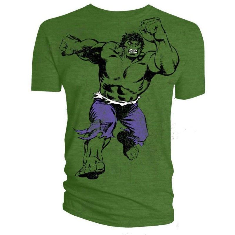 Marvel Comics - T-Shirt Hulk Leaping - Figurine-Discount