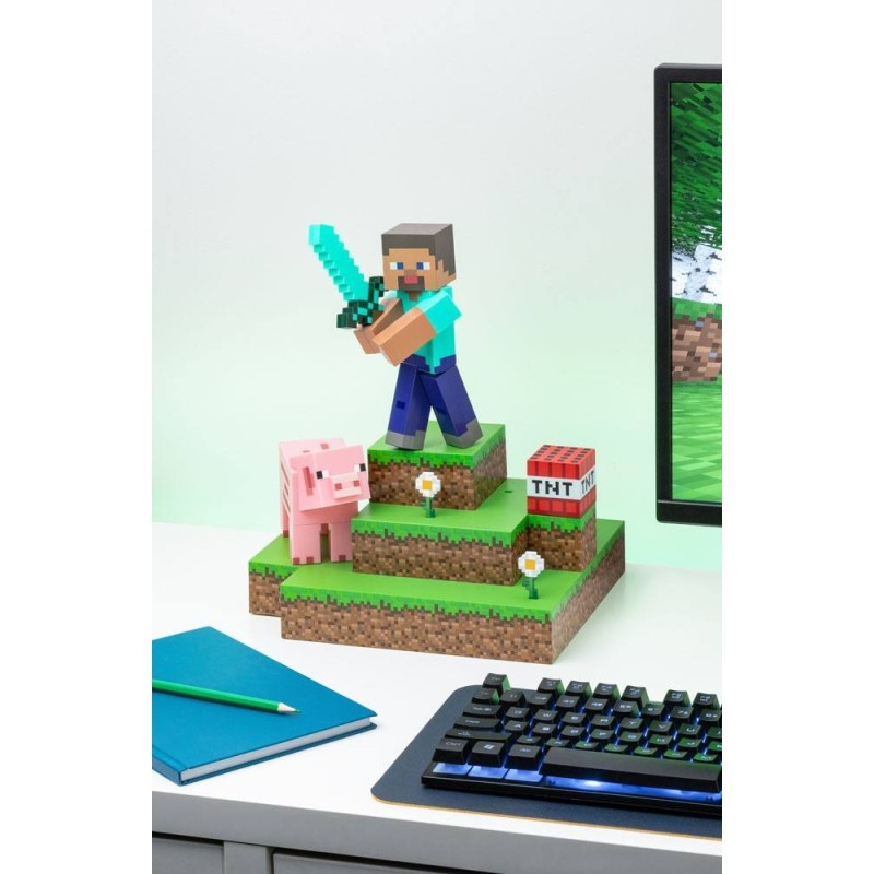 Minecraft - Lampe diorama Steve 30 cm