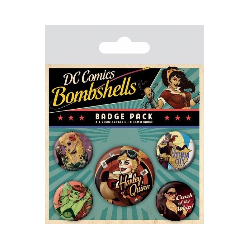 DC Comics - Pack 5 badges Bombshells - Figurine-Discount