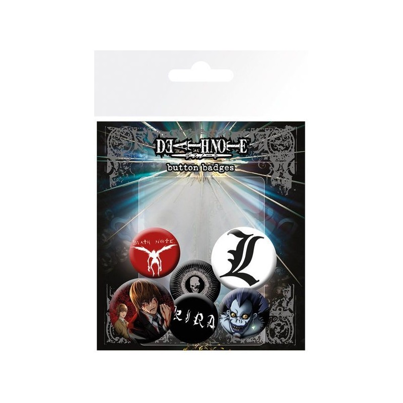 Death Note - Pack 6 badges Mix - Figurine-Discount