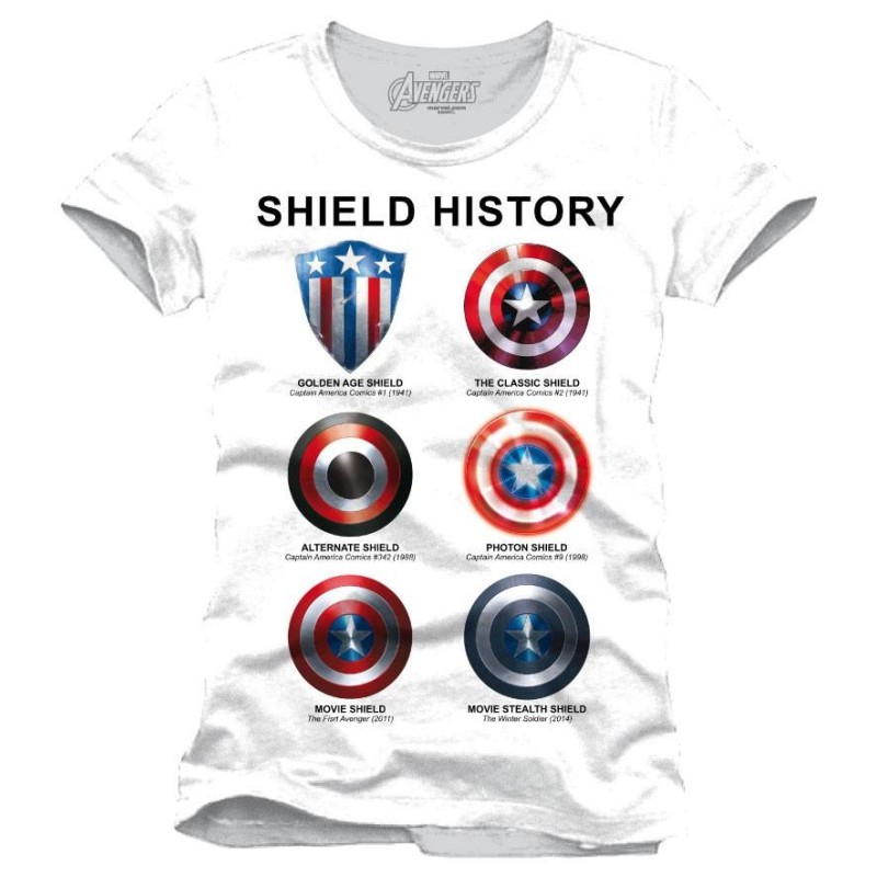 Avengers Assemble - T-Shirt Shield History - Figurine-Discount