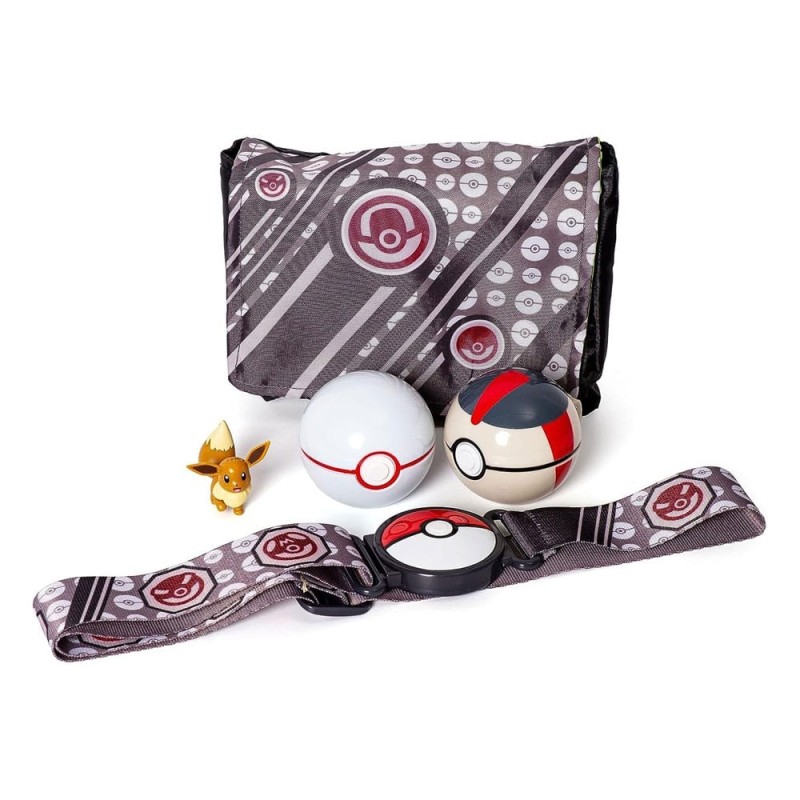 Pokémon - Ensemble de bandoulière Honor Ball, Chrono Ball & Évoli