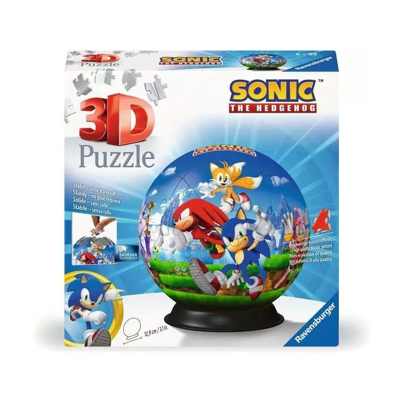 Sonic The Hedgehog - Puzzle 3D Characters Puzzle Ball (72 pièces)
