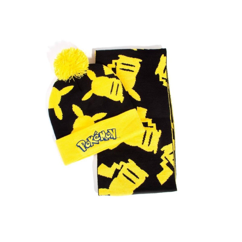 Pokemon - Set bonnet & écharpe Pikachu