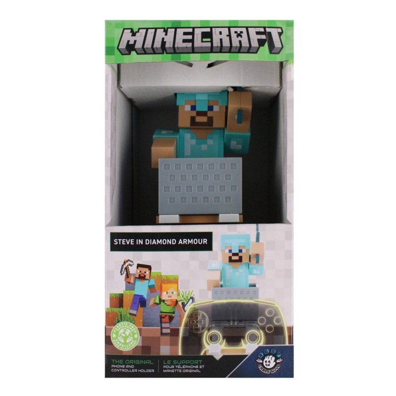 Minecraft - Figurine Cable Guys Steve in Diamond Armour support de ...