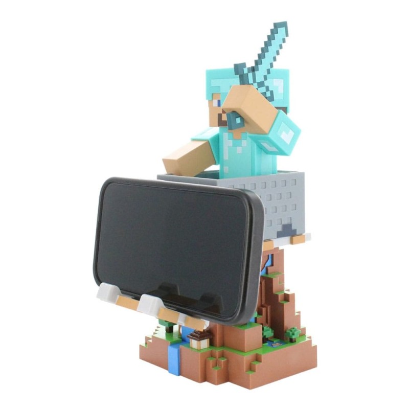 Minecraft - Figurine Cable Guys Steve in Diamond Armour support de ...