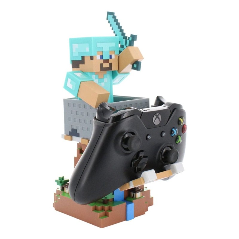 Minecraft - Figurine Cable Guys Steve in Diamond Armour support de ...
