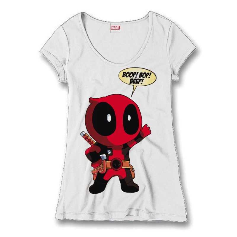 Deadpool - T-Shirt femme Boop Bop Beep - Figurine-Discount